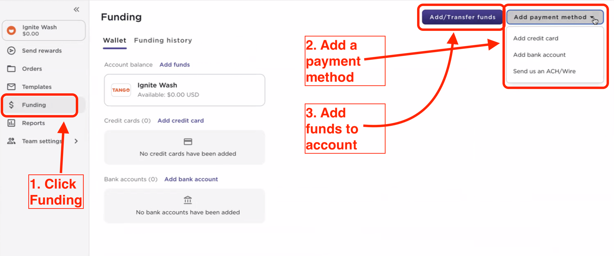 Setting Up Your TANGO Gift Card Account – Rinsed