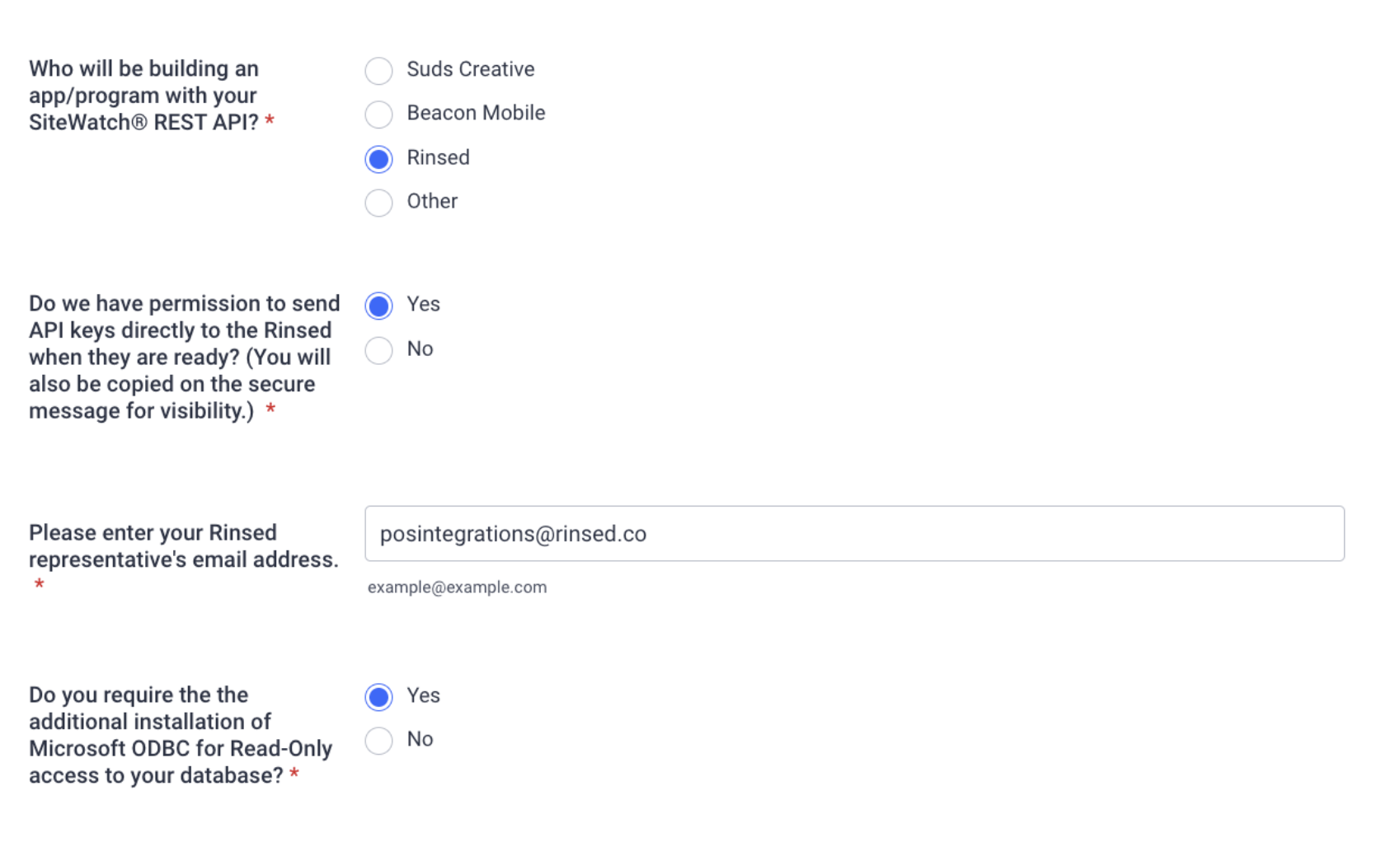 How To Fill Out Your SiteWatch® REST API Questionnaire (Rinsed ...