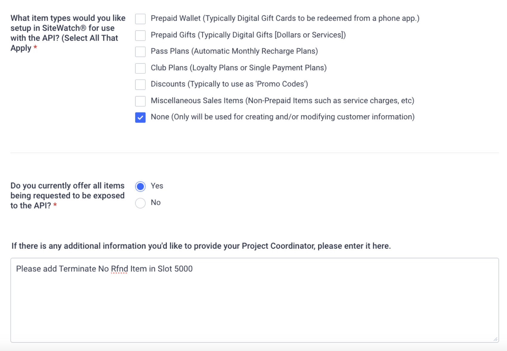 How To Fill Out Your SiteWatch® REST API Questionnaire (Rinsed ...