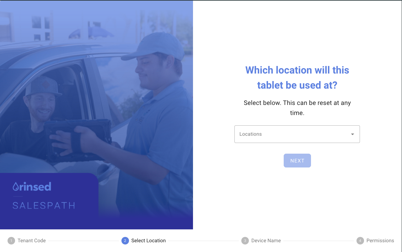 In-App Device Enrollment – Rinsed